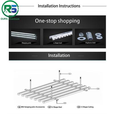 China Environmental Friendly Linear Suspended Metal Ceiling 0.9mm White Aluminum Ceiling Te koop