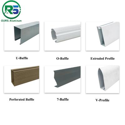 China Environmental Friendly Linear Suspended Metal Ceiling 0.9mm White Aluminum Ceiling Te koop
