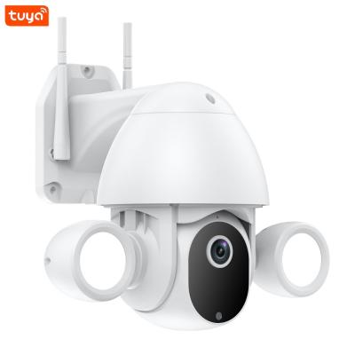 China Home Security 3MP Tuya Wifi Camera PTZ Waterproof Floodlight Lighting for sale