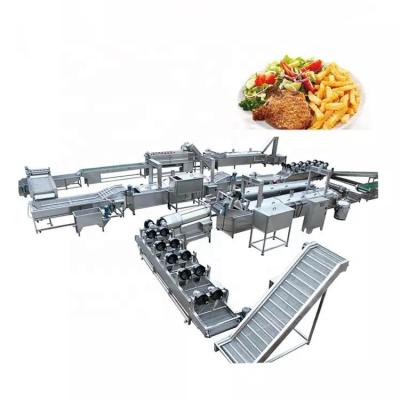 China Automatic Potato Chips Production Line Frozen French Fries Making Machine for sale