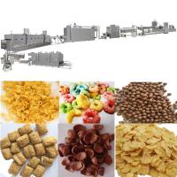 China Automatic Extruded Corn Puff Production Line 100-500kg/h Capacity with 380V Power and Stainless Steel Construction for sale