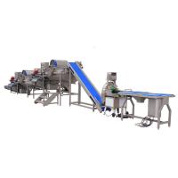 China ANXU High Speed Fruit Vegetable Processing Machine with Ozone Washing 300-1000kg/h Capacity 120mm Belt for sale