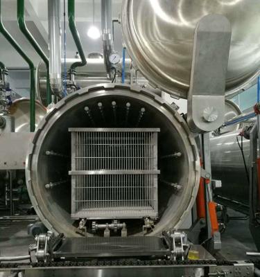 Cina Autoclave della storta dell'industria alimentare dello sterilizzatore della storta dello spruzzo d'acqua del vapore dell'acciaio inossidabile 304 in vendita