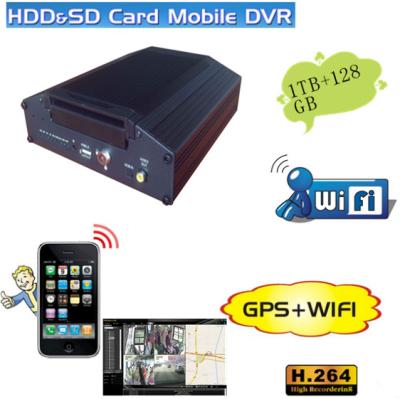 중국 3G GPS WIFI 지원 SD 카드와 HDD 저장 (M708)를 가진 버스를 위한 8Ch MDVR 판매용