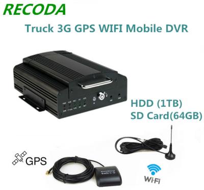 중국 하드 디스크 트럭 3G 이동할 수 있는 DVR Wifi Mdvr 지원 1TB Hdd 및 64GB Sd 카드 판매용