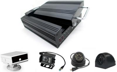 China Multi - function Automobile Security Camera System SD Card Mobile DVR 4CH H.264 Stable for sale