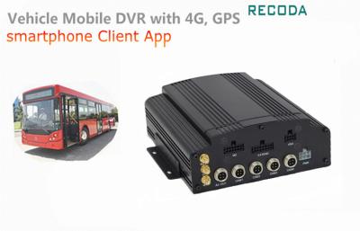 Cina registratore di Dvr dell'automobile del cellulare DVR WIFI del disco rigido 3G di 4CH AHD 720P con il G-sensore GPS in vendita