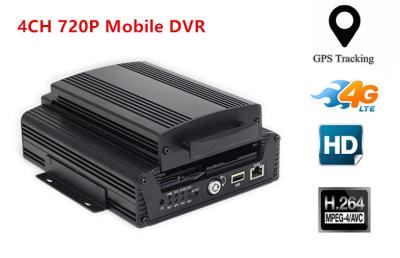 중국 4CH AHD 720P G 감지기 GPS를 가진 하드 디스크 3G 이동할 수 있는 DVR WIFI 차 Dvr 기록병 판매용
