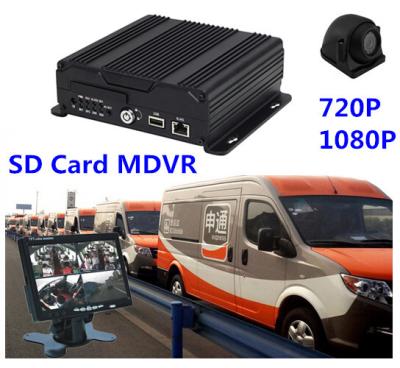 중국 720P SD 카드 MDVR 4Ch 3G 차량 사진기 dvr 시스템 지원 Smartphone 판매용