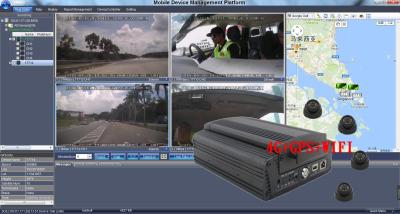 중국 4 Sameras 지원을 가진 까만 RECODA 4G 와이파이 이동할 수 있는 차량 DVR 판매용