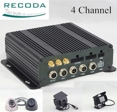 중국 4G 와이파이를 가진 이중 SD 카드 H.264 1080P 이동할 수 있는 차량 DVR 4 CH GPS 판매용