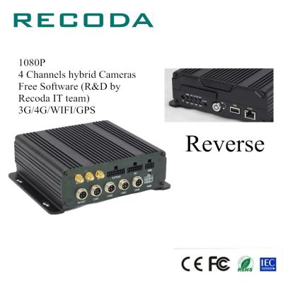 중국 G 감지기 차 DVR 비디오 녹화기 1080P 4Ch 잡종 사진기는 감시자 SD 카드 3G/4G/WIFI 즉시 이중으로 합니다 판매용