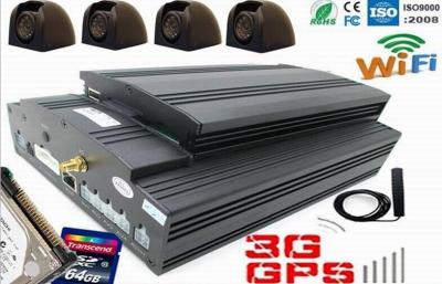 중국 차/버스/GPS WIFI & G 감지기를 가진 트럭 4CH 순간 HDD 3G 이동할 수 있는 DVR 판매용