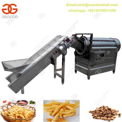 China Automatic Broad Bean Single Drum Seasoning Machine|Single Drum Snacks Seasoning  Machine Price for sale