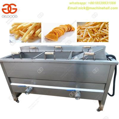 China 3 Basket Commercial Deep Fryer|Factory Fried Potato Chips 3 Tanks Basket Fryer|Fried French Fries Frying Machine for sale