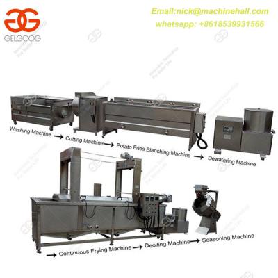 China Semi-automatic French Fries Making Line|Potato Chips Making Line with Small Scale|Factory Potato Chips Making Line for sale