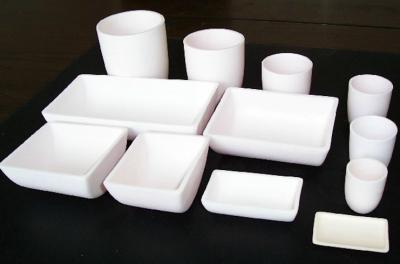 Cina Crogiolo ceramico dell'allumina Al2O3 di 99.6%, crogioli dell'allumina di elevata purezza di Lvory in vendita