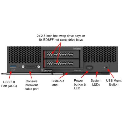 China Lenovo ThinkSystem SN550 V2 2P Blade Server Rack derde generatie Intel Xeon processor DDR4 3200 SN550 V2 Te koop