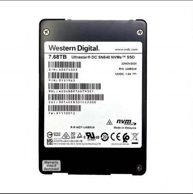 Cina Connected Western digital SN640 7.68T U.2 SSD and 1.92T M.2  with PCIe 3.1 x4 interface in vendita
