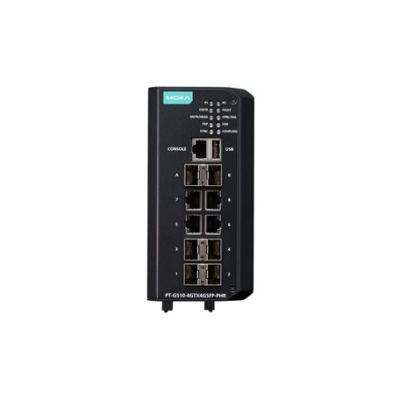 中国 Durable Moxa PT-G510 Series switch 10-port Layer 2 full Gigabit PRP/HSR managed Ethernet switches 販売のため