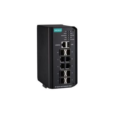 中国 Durable Moxa PT-G510 Series switch 10-port Layer 2 full Gigabit PRP/HSR managed Ethernet switches 販売のため