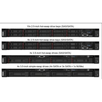 China 1u Lenovo ThinkSystem SR250 V2  DDR4 3200MHz E-2300 12Gb SAS/SATA/RAID support Te koop
