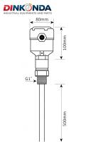 China 24VDC Threaded Admittance Liquid RF capacitance Level Switch Gauge RF88D5G1A for sale