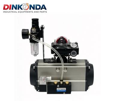 China DINKONDA GLOBAL Power Plants Special AT Series Gear Rack Type Angular Stroke Pneumatic Actuator (with Air Source Processing Triple Piece) for sale