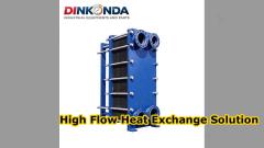 Efficient Large Flow Plate Heat Exchanger for Power Plants