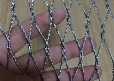 China Customized stainless steel rope diamond knotted mesh for animal enclosures for sale