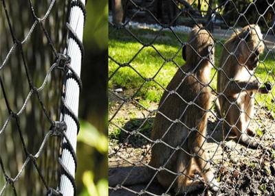 China Flexible Stainless steel animal enclosure cable mesh / SS mesh for monkey cage for sale
