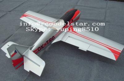 Cina Aeroplano d'argento della fibra Zlin50 35cc RC del carbonio di colore, aereo controllato radiofonico in vendita