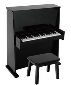 Cina U37B nero/bianco del piano di legno del mini giocattolo dritto chiave semplice antico 37 in vendita