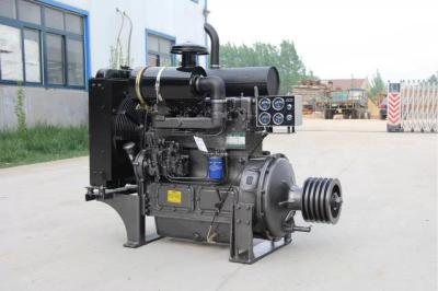 China Motor diesel R4105ZP de Weifang con el embrague del PTO y la polea de correa en venta