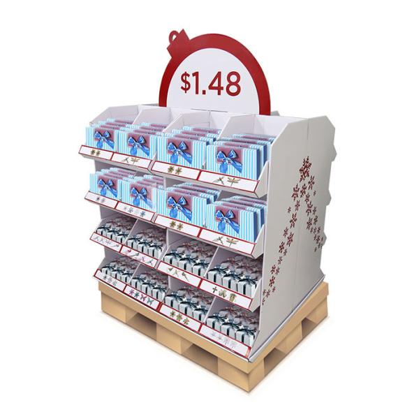 Custom Corrugated Cardboard POP Counter Displays Retail Store Pallet Display Stands