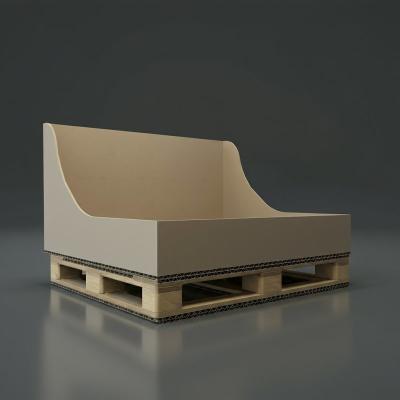 China Custom Corrugated Cardboard Display Stands Glossy Lamination For Promotion / Advertising for sale