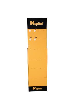 China Cardboard Paper Peg Hook Display Rack Customizable With 4 Color Pantone Printing for sale