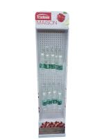 China Custom Wall Mounted Cardboard Display Stand Rack With Peg Hook for sale