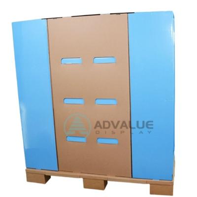 China Supermarket Cardboard Corrugated Pallet Display With CMYK / Pantone Printing for sale