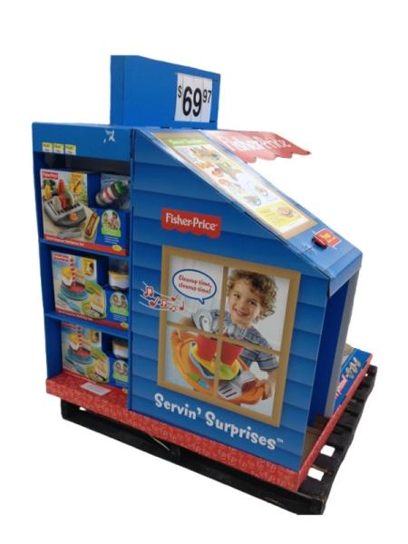 Custom Corrugated Cardboard POP Counter Displays Retail Store Pallet Display Stands