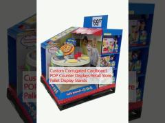 Cartão corrugado personalizado POP Display Counter Retail Store Pallet Display Stand