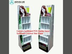 Aangepaste karton POS Display Stand Surfboard Kokosboomvorm