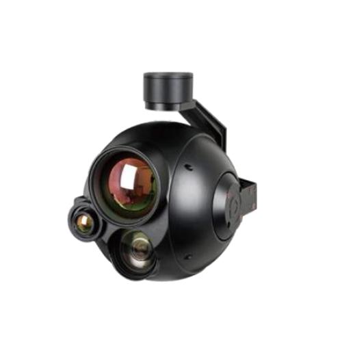 30x EO + IR Thermal Triple-Sensor Gimbal Drone Camera in operation