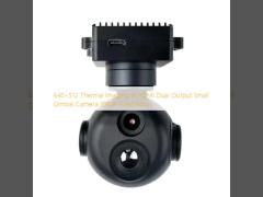 640×512 Thermal Imaging IP HDMI Dual Output Small Gimbal Camera 1080P Fixed Focus
