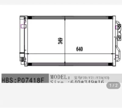 Cina Condensatore a corrente alternata in automobile Per BMW I8 X3 F20/F21/F25 640*349*16mm 64506804722 64509288940 64509335362 in vendita