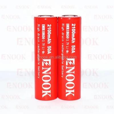 China 3.7V Lithium Ion Battery Cell Mechanical Mod 18650 Battery 2100mAh 50A for sale