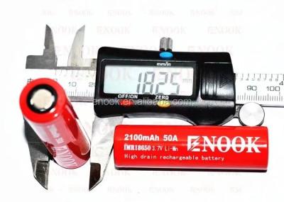 China 3.7V Lithium Ion Battery Cell Mechanical Mod 18650 Battery 2100mAh 50A for sale