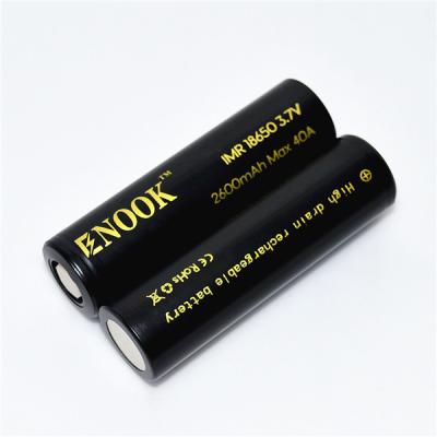 China Enook high discharge rate 18650 globe battery enook 18650 2600mAh 40A 18650 lithium ion battery for sale
