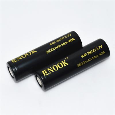 China Enook high discharge rate 18650 globe battery enook 18650 2600mAh 40A 18650 lithium ion battery for sale