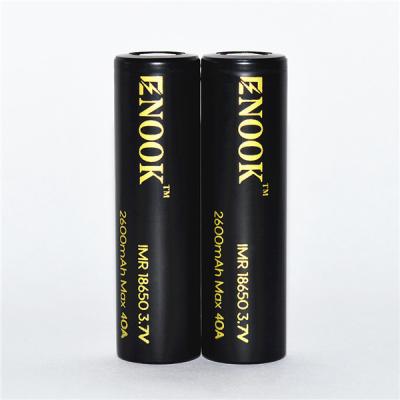 China Enook high discharge rate 18650 globe battery enook 18650 2600mAh 40A 18650 lithium ion battery for sale